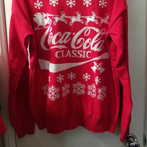Coca Cola | Sweaters | Coca Cola Christmas Sweater Long Sleeve Pullover ...